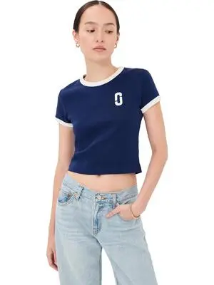 Marc Jacobs Ringer Baby Tee - Navy Multi