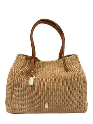 FRANCHETTI BOND Raffia Tote - Beige