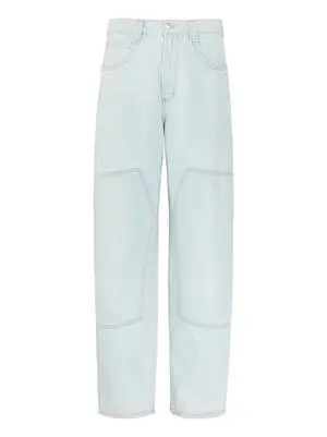 AGOLDE Laria Pieced Barrel-leg Jeans - Light Blue