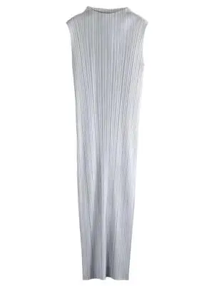 Issey Miyake Plissé Sleeveless Dress - Grey