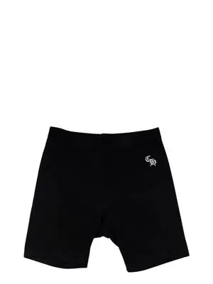 Chrome Hearts Chrome Hearts Ribbed Biker Shorts With Embroidered Logo Black
