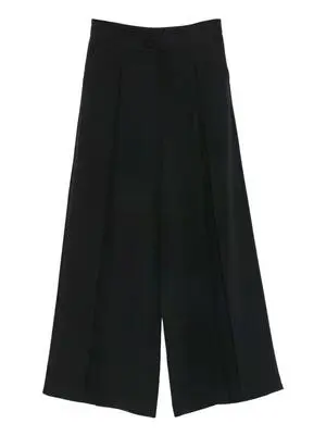 Imperial Pleated Wide-leg Palazzo Pants - Black