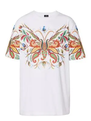 Etro Printed Cotton Jersey T-shirt - White