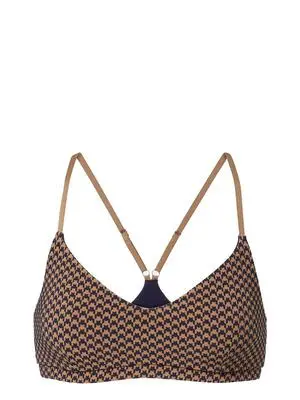 The Upside Zoe Houndstooth Sports Bra - Blue