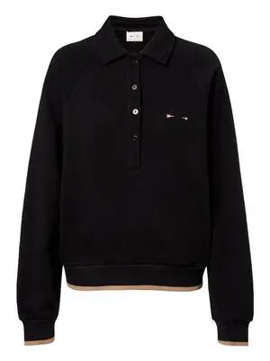 The Upside Collared Elle Cotton Polo Shirt - Black