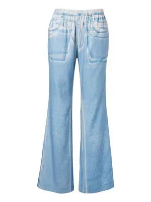 Acne Studios Printed Wide-leg Pants - Blue