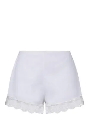 Staud Lace-trimmed Linen Shorts - White