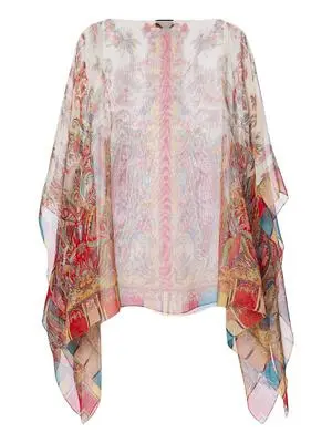 Etro Printed Silk Cape - Multicoloured