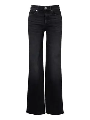7 For All Mankind Lotta Wide-leg Jeans - Black