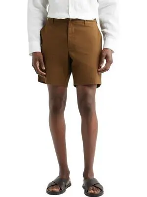 Nordstrom Stretch Cotton Chino Shorts - Brown Desert