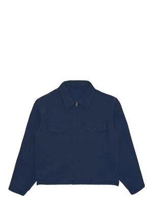FORTELA Fortela Albert Linen Jacket With Zip Up And Patch Pockets Blue