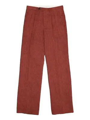 FORTELA Justine Classic Linen Pants - Burgundy