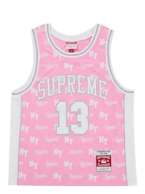 Supreme Mitchell & Ness Monogram Basketball Jersey - Pink