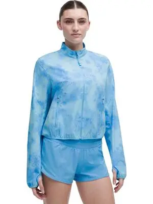 Lululemon Lightweight Relaxed-fit Running Jacket - Smoothie Print Blueberry Multi