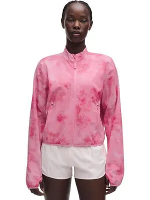Lululemon Lightweight Relaxed-fit Running Jacket - Smoothie Print Strawberry Multi