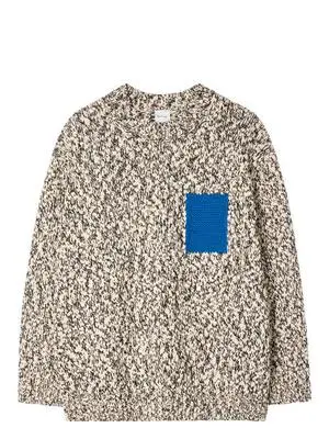 Paul Smith Chunky Knit Sweater With Faux Pocket Detail - Black