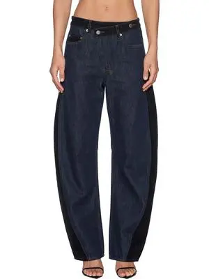 Ksubi Barrel Jean Vixen Spliced Relaxed Fit, Mid-rise Denim - Black