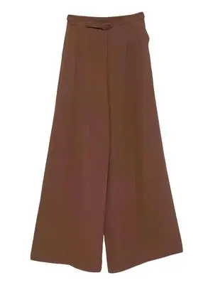 Imperial Belted Wide-leg Palazzo Pants - Brown