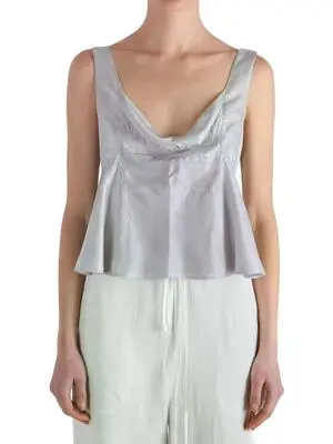 MARC LE BIHAN Marc Le Bihan Cowl Neck Peplum Top