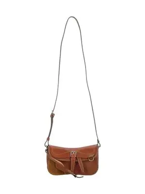 BOLDRINI Bolduini Contrast Stitch Buckle-fastening Cross Body Bag - Brown