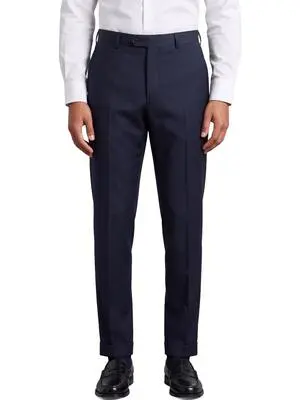Incotex Slim Fit Tailored Trousers In Pure Virgin Wool - Blue