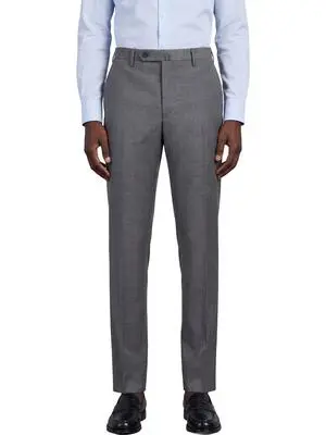 Incotex Slim Fit Tailored Trousers In Pure Virgin Wool - Grey
