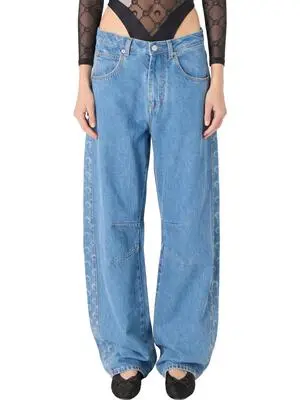 MARINE SERRE Wide Leg Jeans - Blue