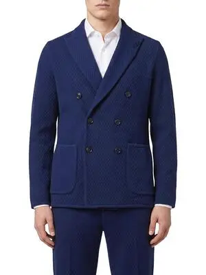 LARDINI Lardini Blue Cotton Double-Breasted Blazer Blue