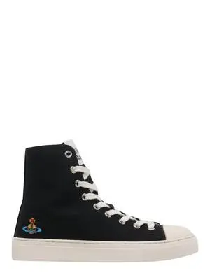 VIVIENNE WESTWOOD High Top Canvas Sneakers - Black