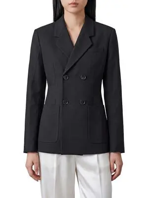 AMI Paris Double Breasted Blazer - Black