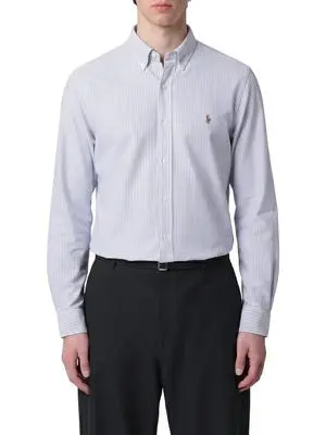 Polo Ralph Lauren Striped Cotton Poplin Shirt Blue