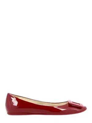 ROGER VIVIER Ballerina Gommette Patent Leather Flats - Red