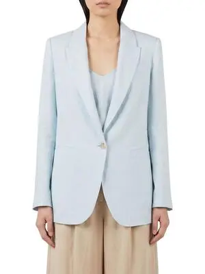 FORTE_FORTE Single Breasted Jacket - Gnawed Blue