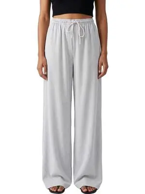 EMPORIO ARMANI Emporio Armani Striped Crêpe Wide-Leg Trousers