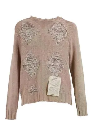 BALLANTYNE Raw Diamond Intarsia-knit Sweater - Neutrals