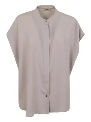 HERNO Herno Lucent Cady Top With Cap Sleeves