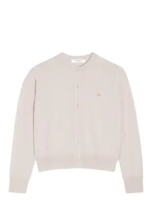 Maison Kitsuné Baby Fox Embroidered Knitted Cardigan - Marble