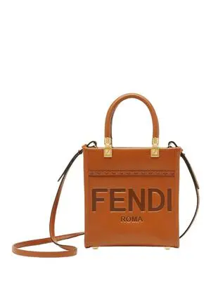 Fendi Sunshine Mini Tote Bag - Brown
