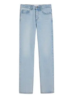 Ami Mid Rise Straight Leg Jeans - Blue