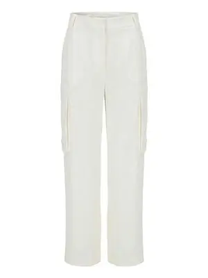 TWINSET Cargo Pocket Straight Trousers - White