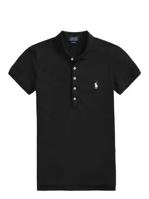 Polo Ralph Lauren Julie Slim Fit Polo Shirt - Black