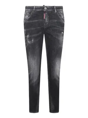 Dsquared2 Straight-leg Distressed Jeans - Black