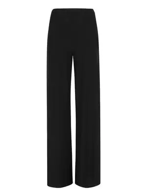 Norma Kamali Wide-leg Elastic Waistband Pants - Black