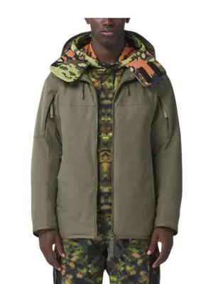 Burberry Hooded Padded Jacket With Drawstring - Green