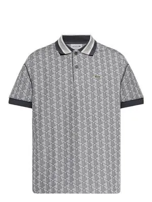 Lacoste Geometric Pattern Polo Shirt - Gray