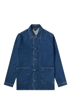 A.p.c. Long Sleeve Denim Jacket - Navy