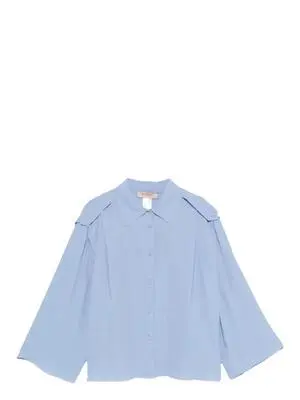 TWINSET Button Shoulder Blouse - Blue