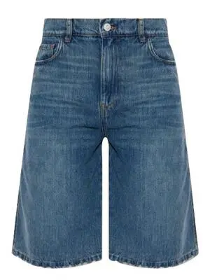 Coperni Coperni Belted Denim Shorts Blue