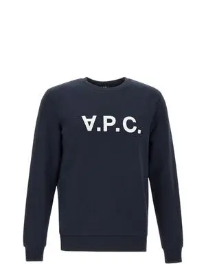 A.p.c. Logo Print Crewneck Sweatshirt - Black
