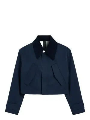 AMI Ami Paris Cropped Jacket With Zipper Details